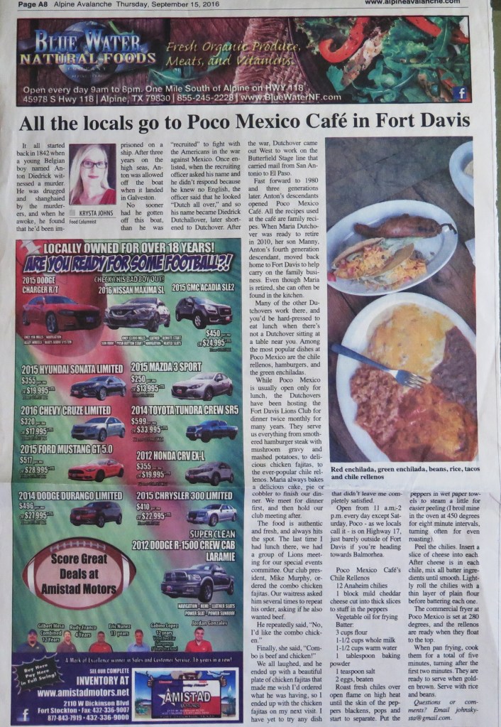 All the locals go to Poco Mexico Café in Fort Davis – Because Food is ...